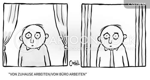 Cartoons und Karikaturen mit Arbeit Von Zu Hause Aus (wfh)