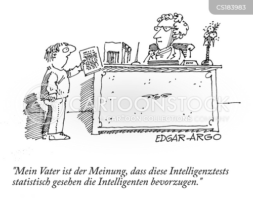 Cartoons und Karikaturen mit Intelligente