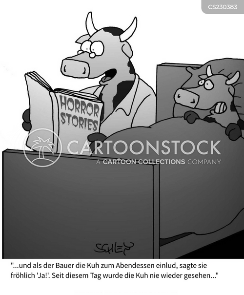 Cartoons und Karikaturen mit Horror-geschichte