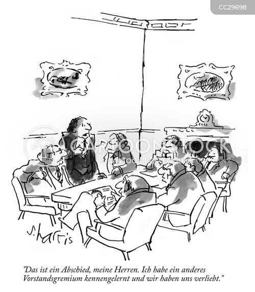 Cartoons und Karikaturen mit Emotionaler Abschied