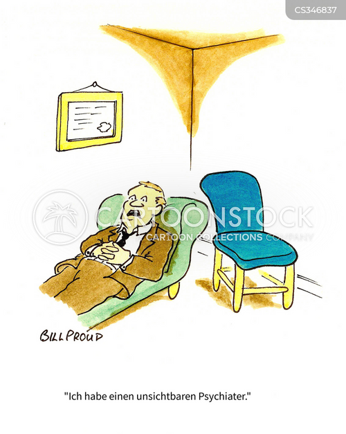 Cartoons und Karikaturen mit Psychiater