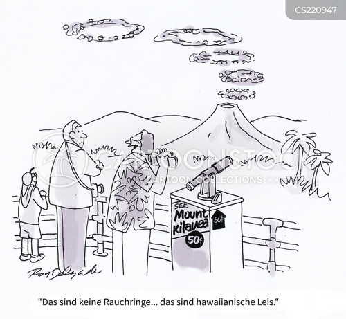 Cartoons und Karikaturen mit Hawaiische Inseln