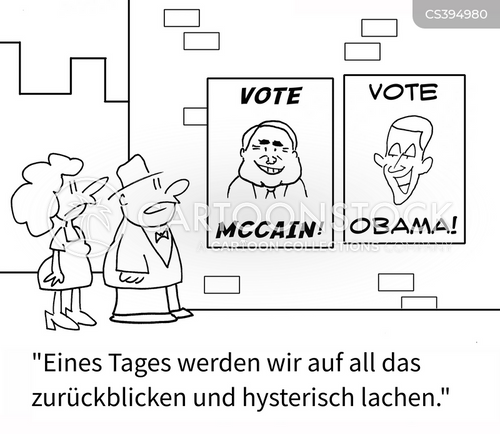Cartoons und Karikaturen mit Amerikanische Wahl