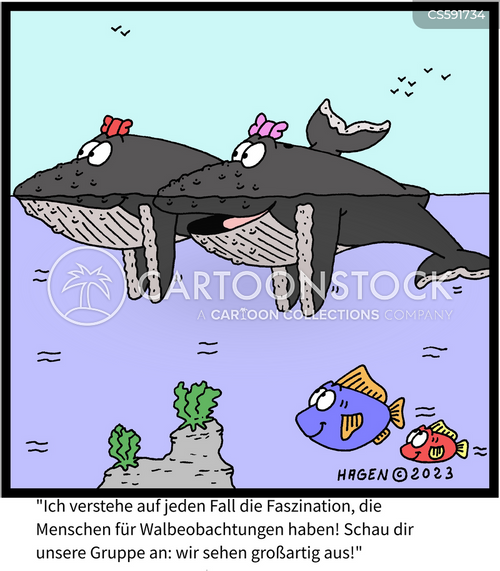 Cartoons und Karikaturen mit Wal
