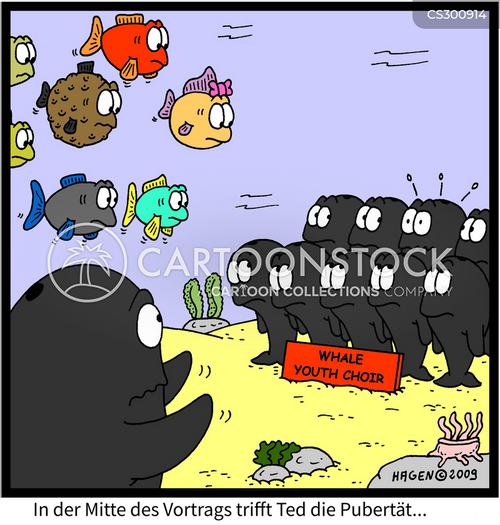 Cartoons und Karikaturen mit Chorgruppe