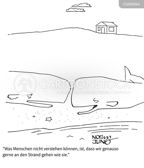 Cartoons und Karikaturen mit Walstrandungen