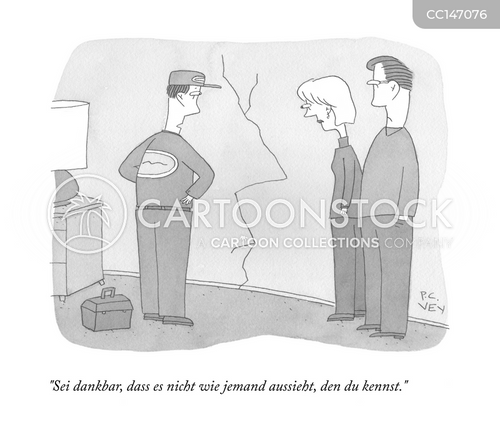 Cartoons und Karikaturen mit Bauarbeiten