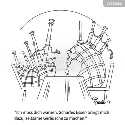 Cartoons und Karikaturen mit Dudelsack
