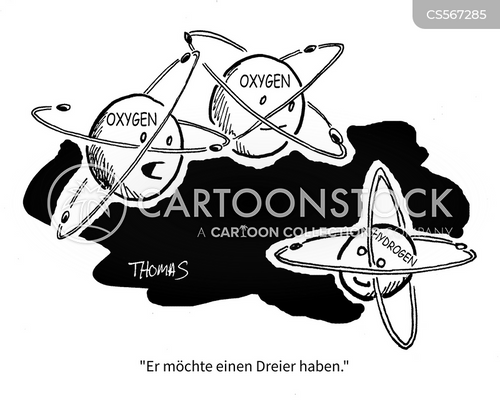 Cartoons und Karikaturen mit Wasserstoff