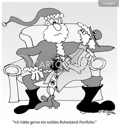 Cartoons und Karikaturen mit Ruhestand-portfolios