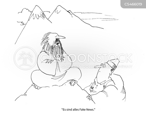 Cartoons und Karikaturen mit Fake-news