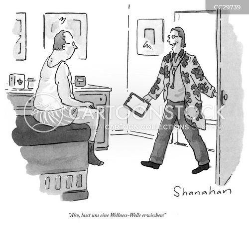 Cartoons und Karikaturen mit Wellness-coach