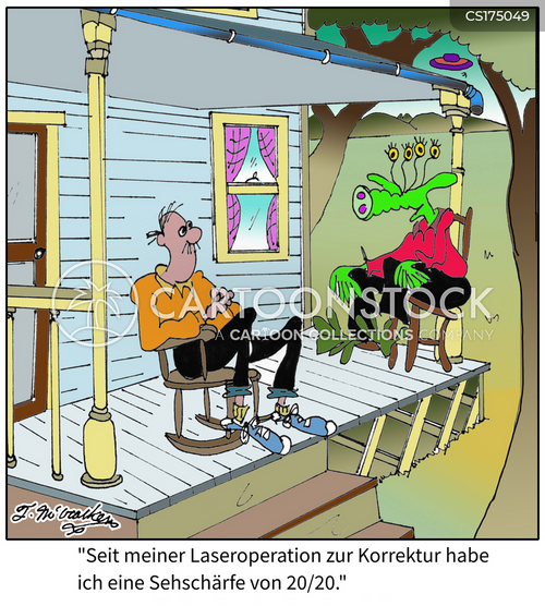 Cartoons und Karikaturen mit Alien-auge