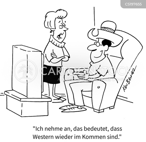 Cartoons und Karikaturen mit Westernfan