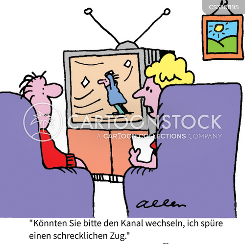 Cartoons und Karikaturen mit Den Kanal Wechseln
