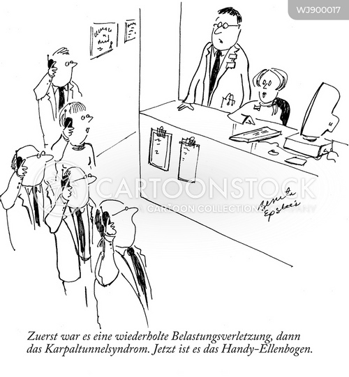 Cartoons und Karikaturen mit Karpaltunnelsyndrom