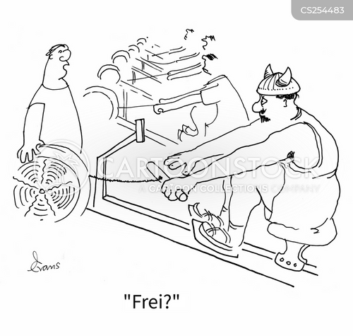 Cartoons und Karikaturen mit Ruderer