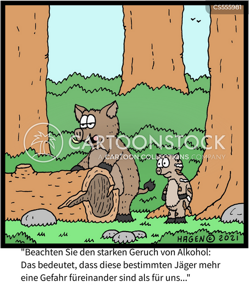 Cartoons und Karikaturen mit Wildschwein