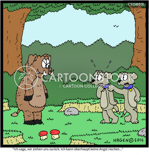 Cartoons und Karikaturen mit Wildschwein