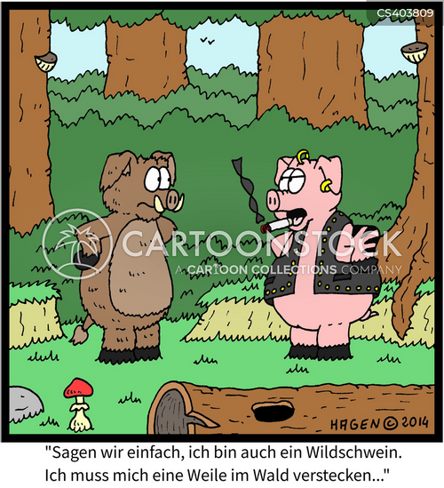 Cartoons und Karikaturen mit Wildschwein
