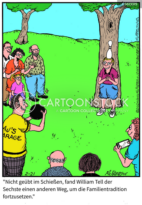 Cartoons und Karikaturen mit Wilhelm Tell