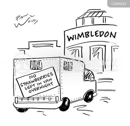 Wimbledon Tennis Cartoons and Comics - funny pictures from CartoonStock
