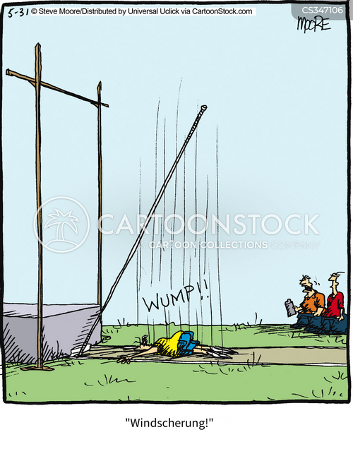 Cartoons und Karikaturen mit Wind