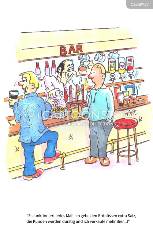 Cartoons und Karikaturen mit Biertrinker
