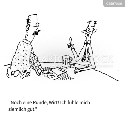 Cartoons und Karikaturen mit Barkeeper