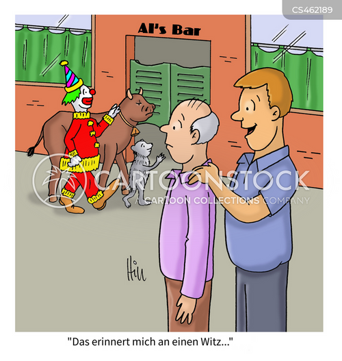 Cartoons und Karikaturen mit Ein Witz