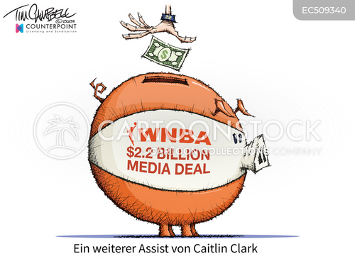 Cartoons und Karikaturen mit Caitlin Clark