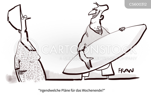 Cartoons und Karikaturen mit Wochenende