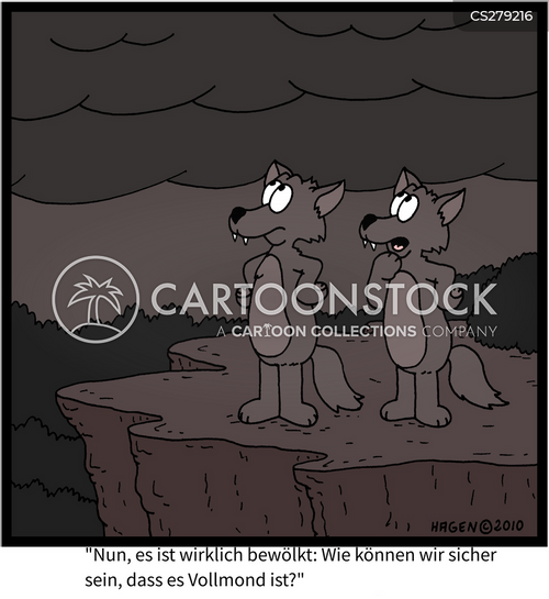 Cartoons und Karikaturen mit Der Vollmond