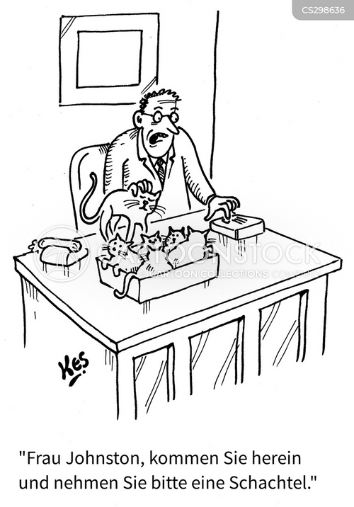 Cartoons und Karikaturen mit Diktieren Von Briefen