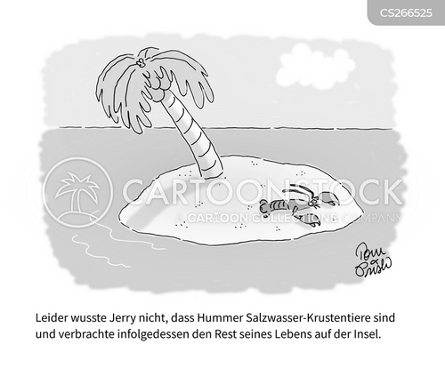 Cartoons und Karikaturen mit Hummer