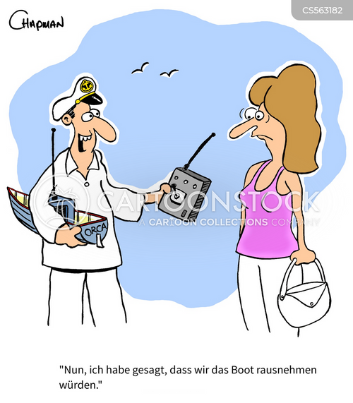 Cartoons und Karikaturen mit Boot