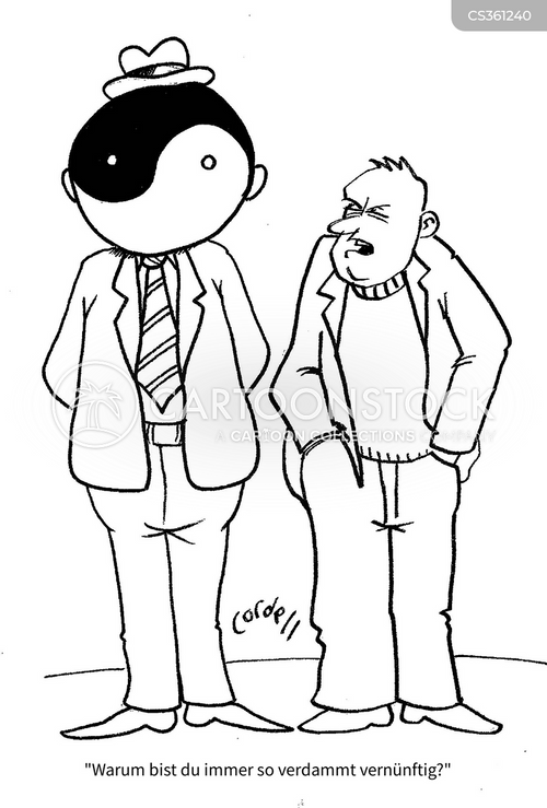 Cartoons und Karikaturen mit Yin & Yang