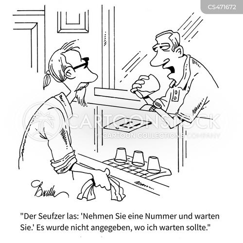 Cartoons und Karikaturen mit Eine Nummer Nehmen