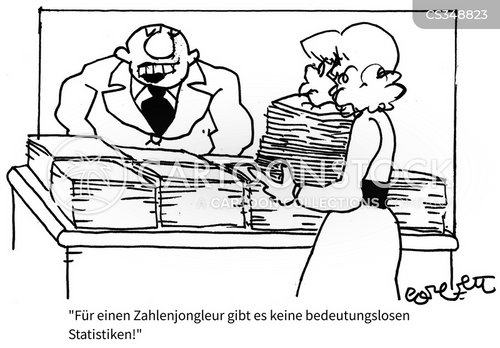 Cartoons und Karikaturen mit Statistik