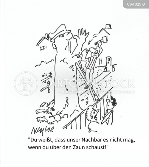 Cartoons und Karikaturen mit Zaun