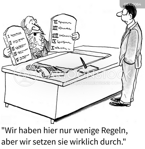 Cartoons und Karikaturen mit Einfache Regeln