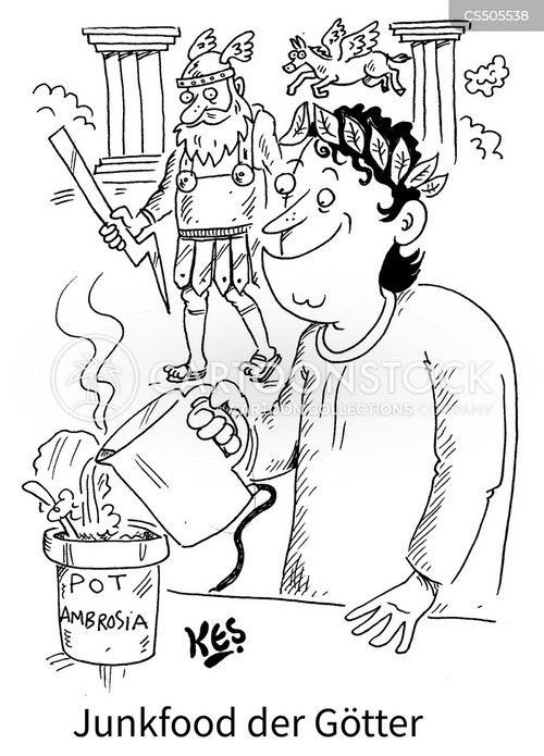 Cartoons und Karikaturen mit Nektar Der Götter