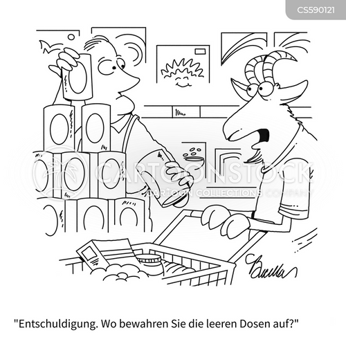 Cartoons und Karikaturen mit Leere Dosen