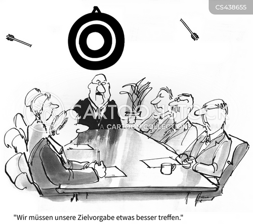 Cartoons und Karikaturen mit Zielscheibe