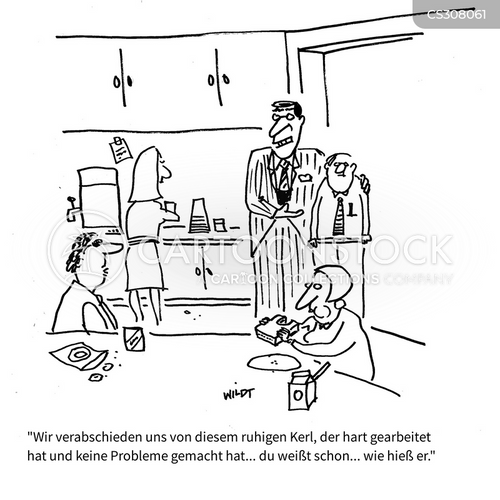 Cartoons und Karikaturen mit Abschied