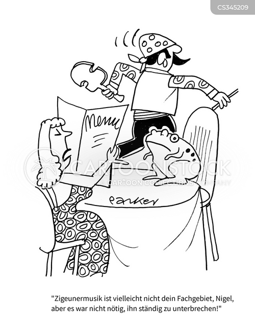 Cartoons und Karikaturen mit Zigeuner