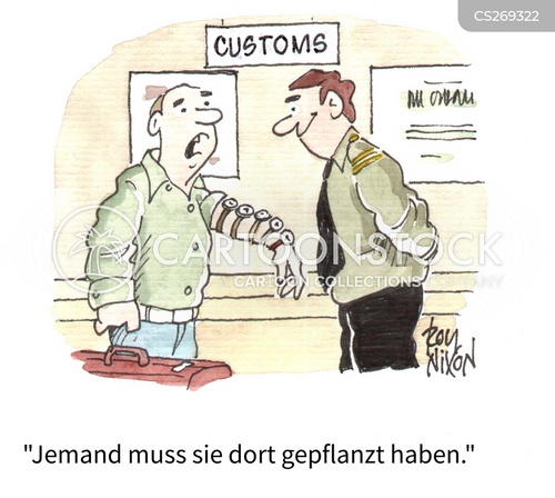 Cartoons und Karikaturen mit Zoll
