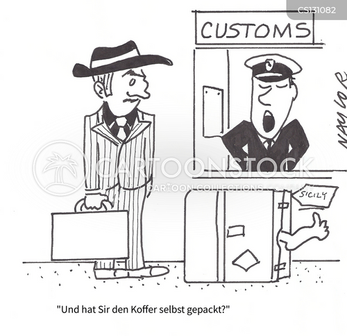 Cartoons und Karikaturen mit Zoll