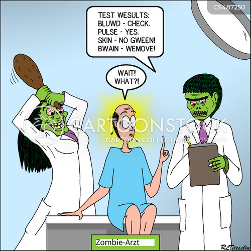 Cartoons und Karikaturen mit Zombie-humor