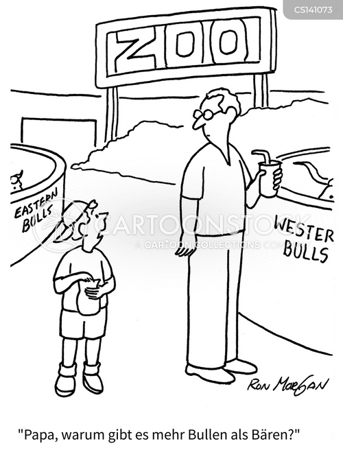 Cartoons und Karikaturen mit Bullen